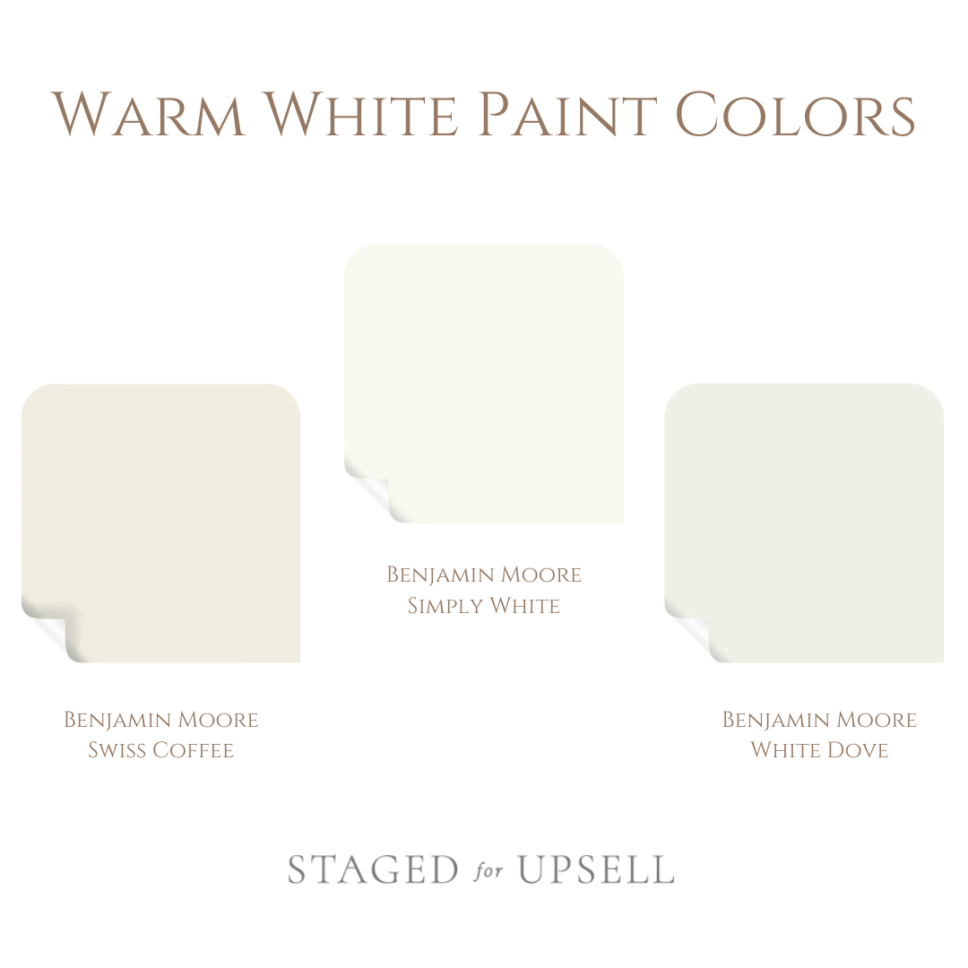 Choosing the perfect white paint color for your space. - Staged for Upsell