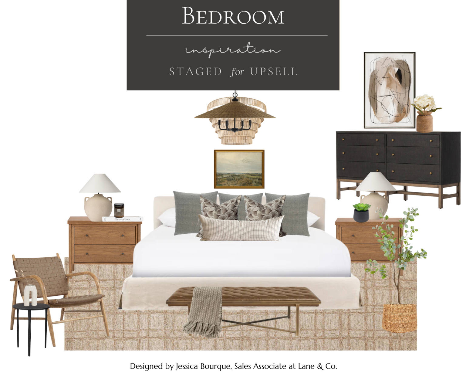 Designing Serenity: A Curated Bedroom Inspiration Mood Board - Staged ...